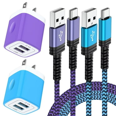 Type C Charger Block,with 3A Android Charger Fast Charging Cable 6FT 5V ...