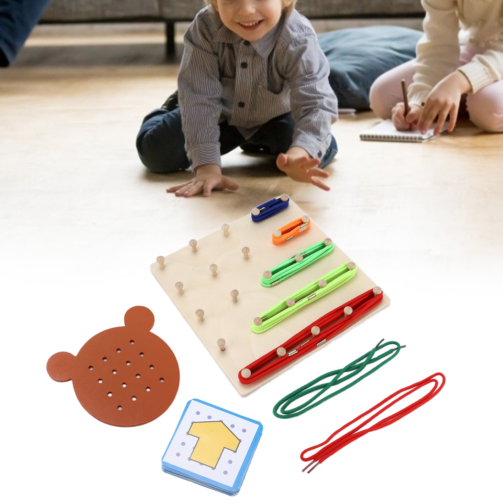 Geoboard, Array Geoboard Empresa de madera con banda de goma Tarjeta de ...