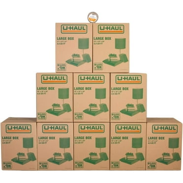 11-Piece U-Haul Large Heavy-Duty Double Wall Moving & Shipping Box - 18 ...