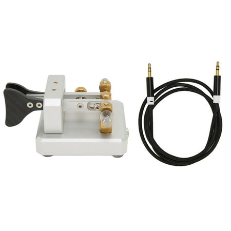 Morse Code Key, Portable Auto Morse Telegraph Key Metal Body Mini Continuous Transmitter Double ...