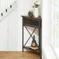 VECELO Corner Storage Cabinet with Flip Drawer and Shelf, Triangle X ...