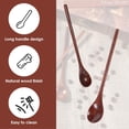 2PCS Natural Wooden Spoons Set - Long Handled Honey & Jam Stirrers for ...
