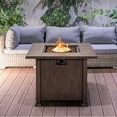 Costway 32'' Patio Square Fire Pit Table 50,000 BTU Propane Gas Table ...