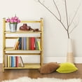 Yu Shan CO USA Ltd 330-20 3 Tier Folding Bookcase Natural - Walmart.com