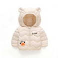 BRGZLK Toddler Kids Down Puffer Jacket Boys Girls Fall Winter Full-Zip Warm Hooded Coat Fleece ...