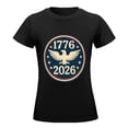 1776 2026 Women's HD Graphic Print Short Sleeve Tee Casual Cotton Crew ...