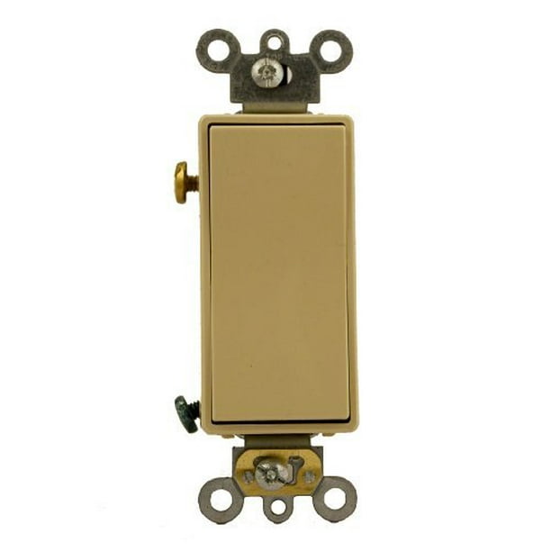 Leviton 5657-2I Ivory Decora Plus Single Pole Double Throw Momentary ...