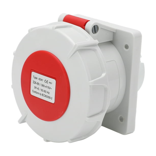 Industrial Socket, Heat Resistant PA66 Brass 4 Pins 3P+E Connector For ...