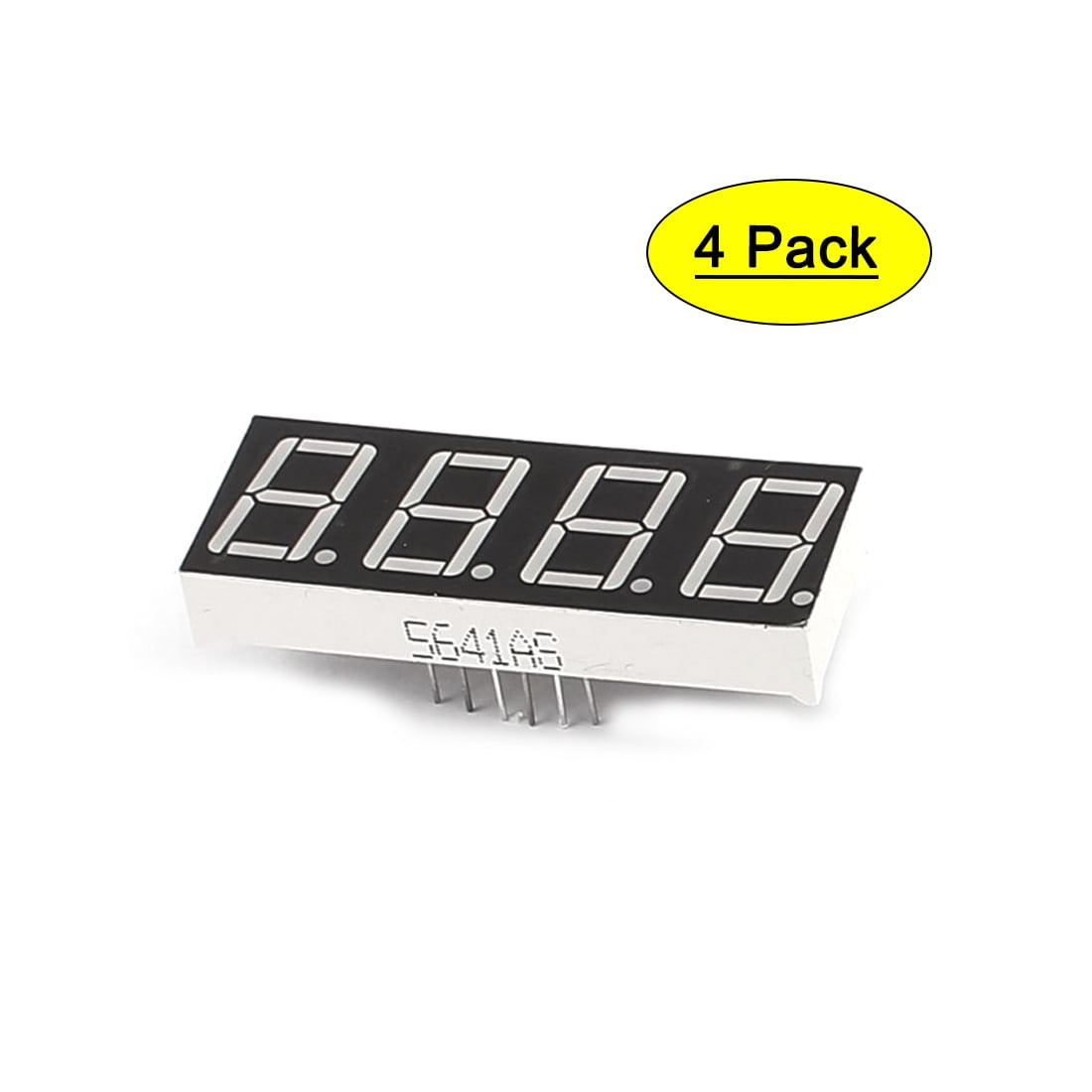 4 Pcs Common Cathode 12 Pin 4 Bit 7 Segment 0.56" Red Display Digital ...