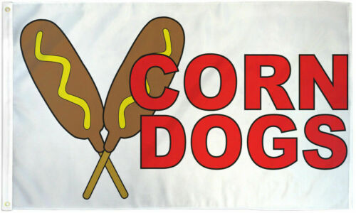 Corn Dog Flag 3x5 Corn Dogs Banner Sign Bandera de Comida Food ...