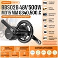 Bafang 48V 500W BBS02B Can Mid-Drive Ebike Motor Kit with 48V16Ah ...