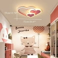 Miumaeov Acrylic Heart Shape Ceiling Light, Remote Control, Dimmable ...