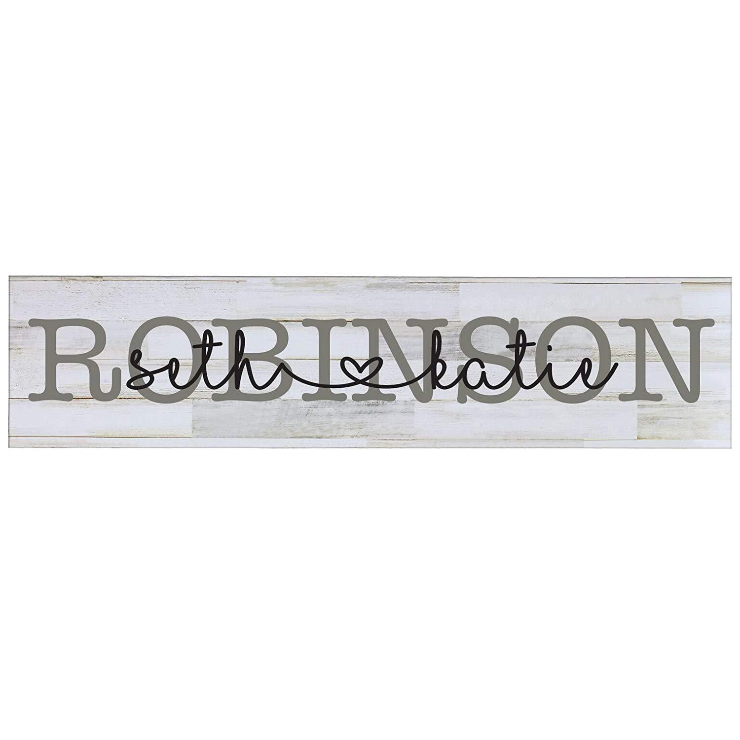 Last Name Wooden Wall Sign Art Size 10 x 40 - Walmart.com
