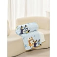 Bluey Flannel Throw Blanket - Super Soft Lightweight Cartoon Print ...