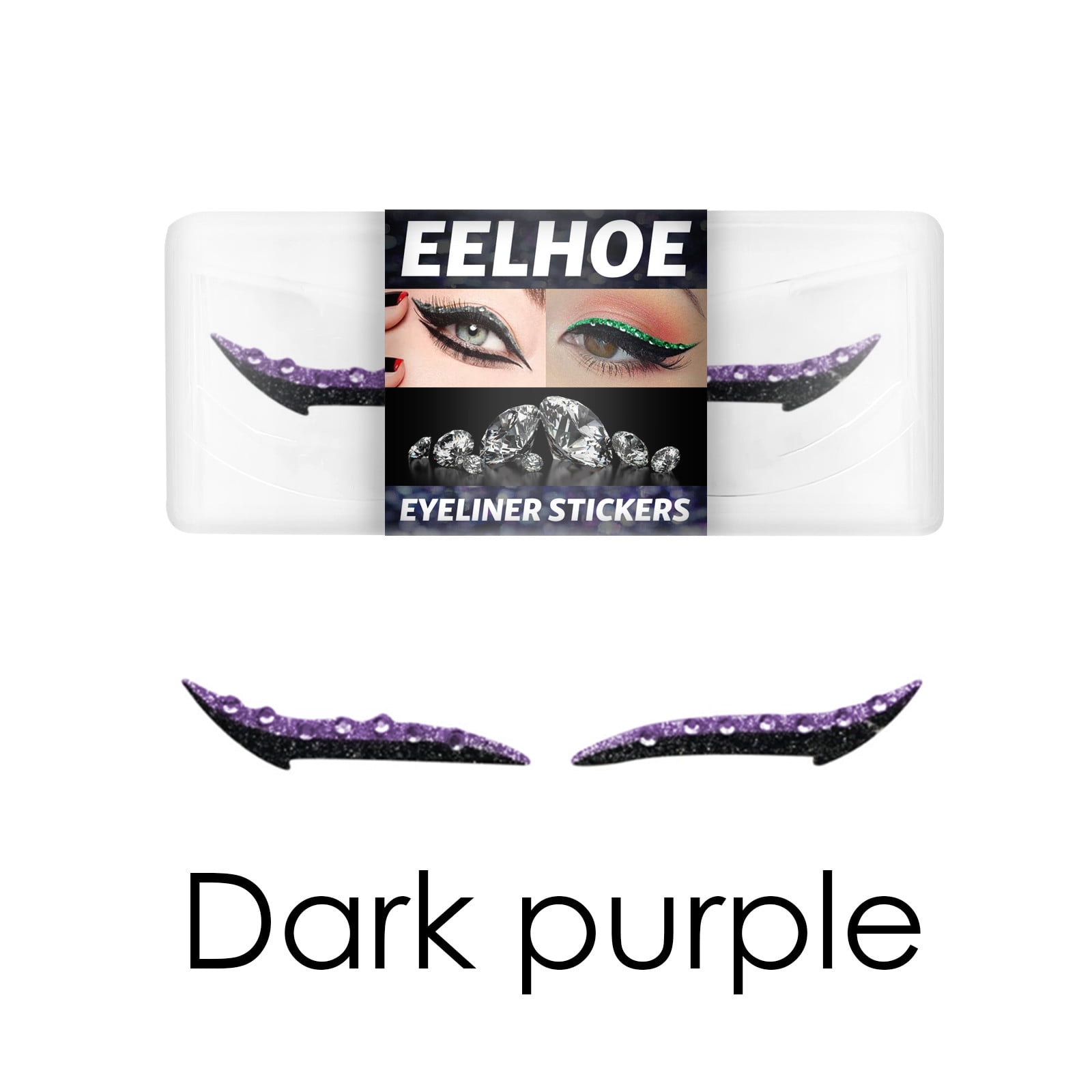 WREESH 1Pairs Reusable Eyelid Diamond Stickers Instant Outline Winged ...