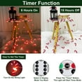 SRWEHG-26.2 Ft 80 Led Candy Cane String Lights Christmas Decor Battery ...