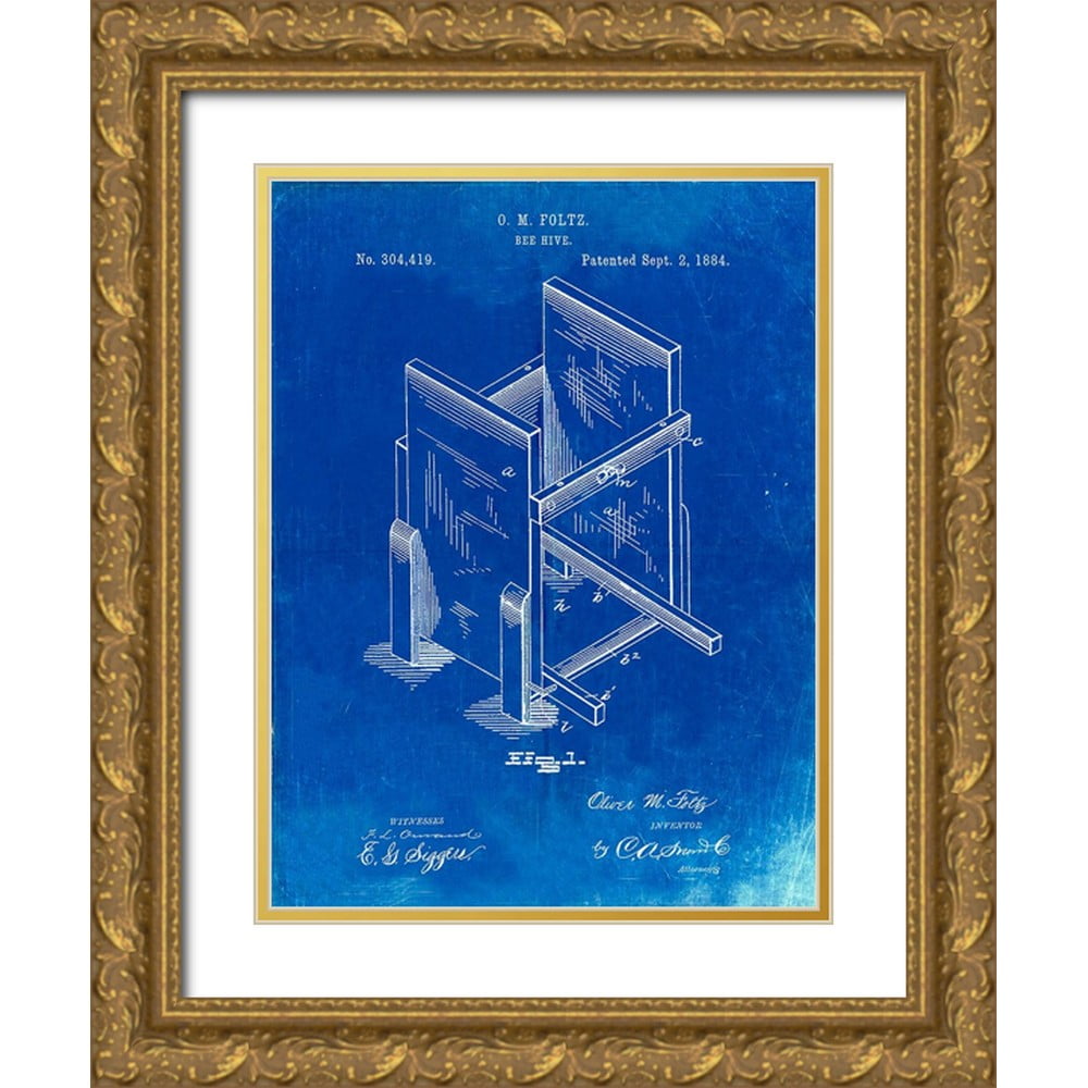 Borders, Cole 19x24 Gold Ornate Wood Framed with Double Matting Museum ...