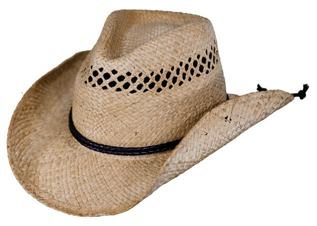 Outback Trading Hat Mens Tough Brumby Rider Straw Lattice Tea 15050 ...