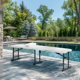Free Shipping! Mainstays 6 Foot Fold-in-Half Bench, Steel Frame, Indoor ...