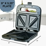 Sandwich Maker with Non-Stick Plates, Indicator Lights, Cool Touch ...