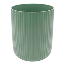 Mainstays 1.64 Gallon Plastic Ribbed Wastebasket, Green - Walmart.com