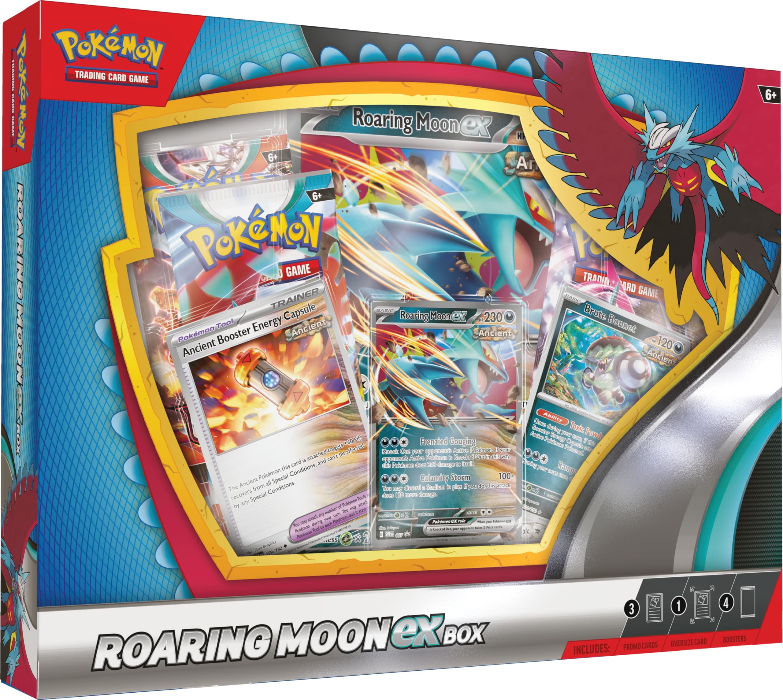 Juego de cartas coleccionables Pokémon Roaring Moon ex Box con Booster ...