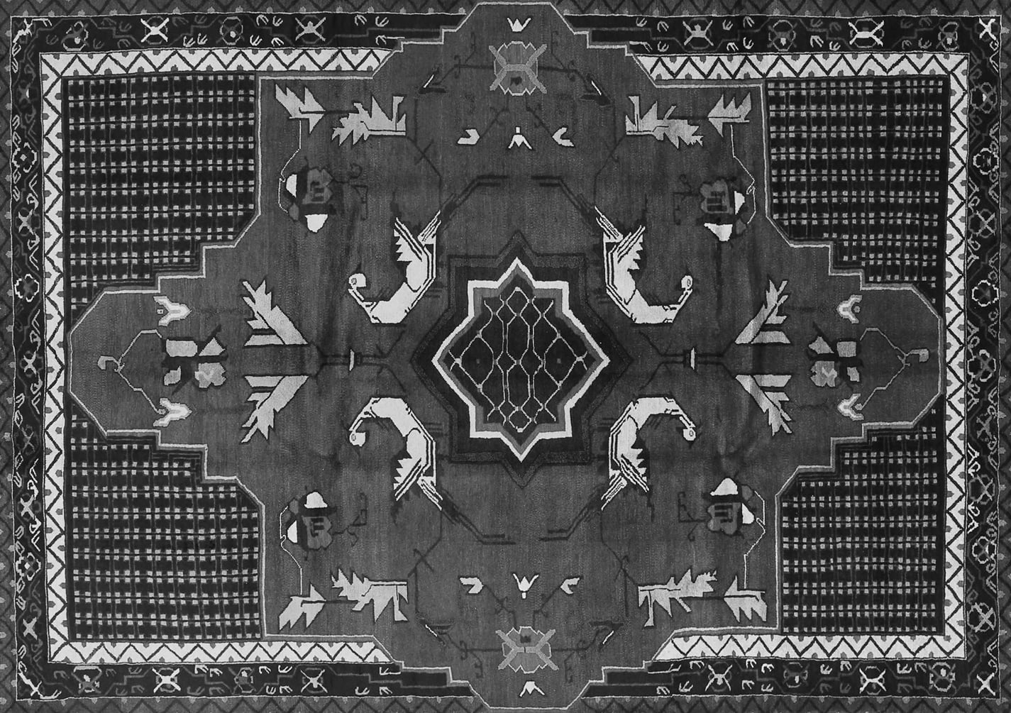 Ahgly Company Indoor Rectangle Persian Gray Traditional Area Rugs, 2' x ...