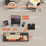 ZIYOULANG K8 3-Mode Wireless Mechanical Keyboard with Coiled Cable, BT5 ...