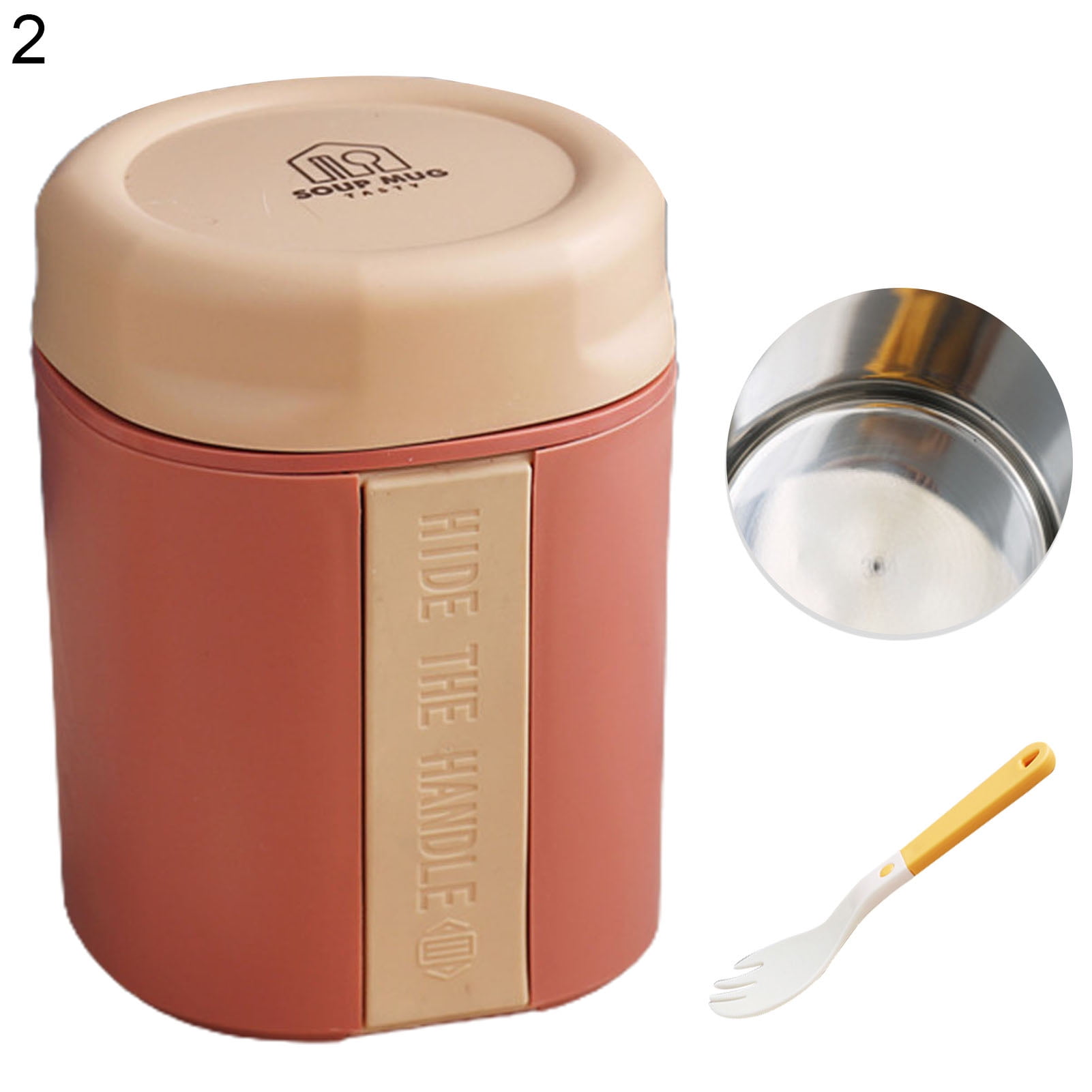 Soup Thermos with Spork&Soup Cup Sealed Insulated Food Jar,Soup Cup ...