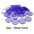 Shulemin 100Pcs 19mm Bingo Chips Transparent Color Counting Math Game ...