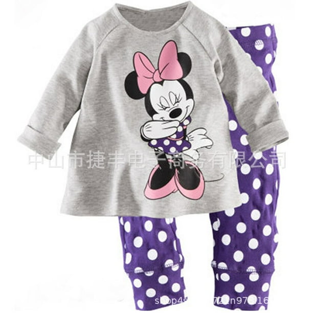 Disney Minnie pyjamas ensembles vêtements de nuit dessin animé imprimé ...