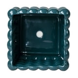Mainstays 6-inch square ceramic dot planter, teal, with drainage hole ...