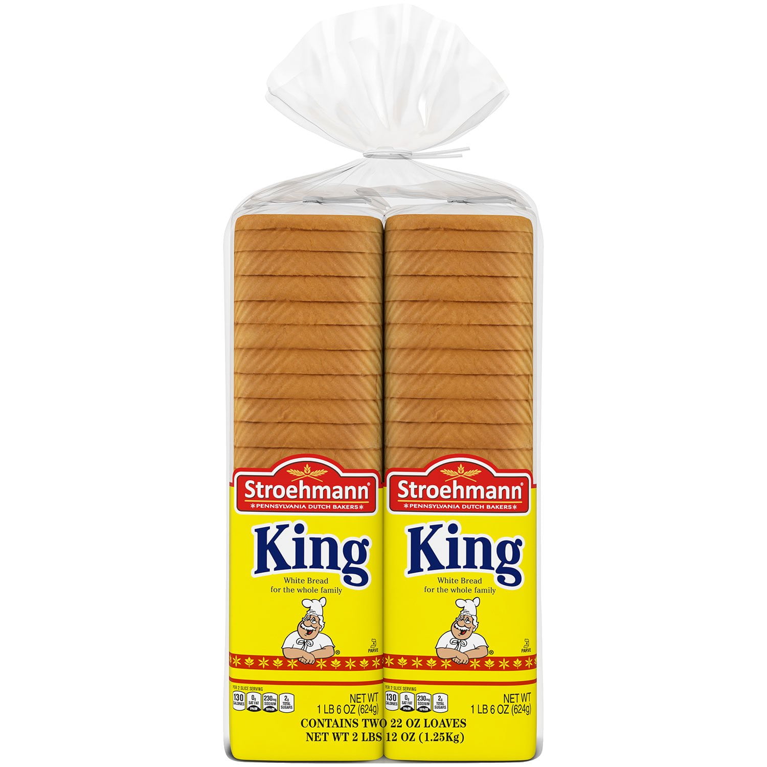 Stroehmann King Enriched White Bread 22 oz., 2 pk. - Samsclub.com