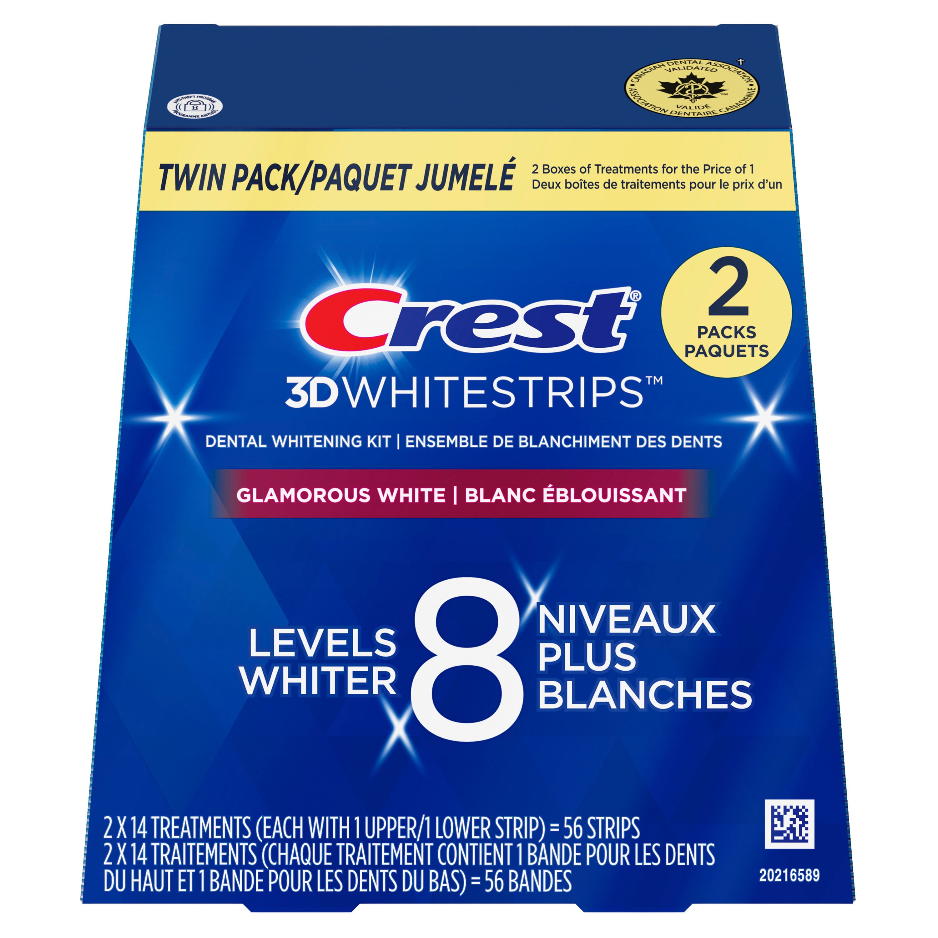 Crest 3D White Whitestrips Glamorous White Teeth Whitening Kit - Walmart.ca