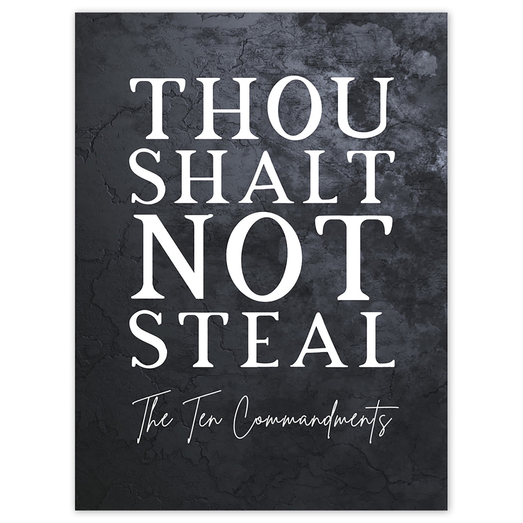 Ten Commandments Thou Shalt Not Steal Christian Bible Verse Quote ...