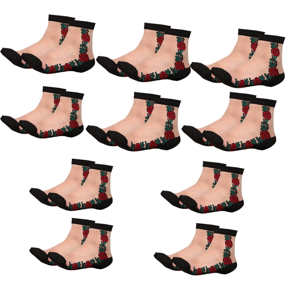 Lady see-through see-through net socks ultra thin net fluoroscopic ...