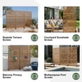 MAYEERTY Brown Rectangular Galvanized Metal Privacy Screen, Outdoor ...