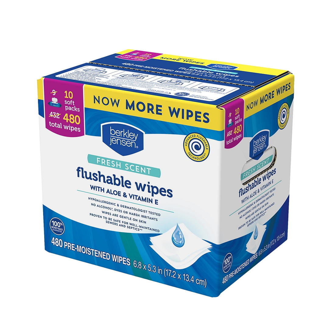 Berkley Jensen Flushable Wipes, 480 ct. - Walmart.com