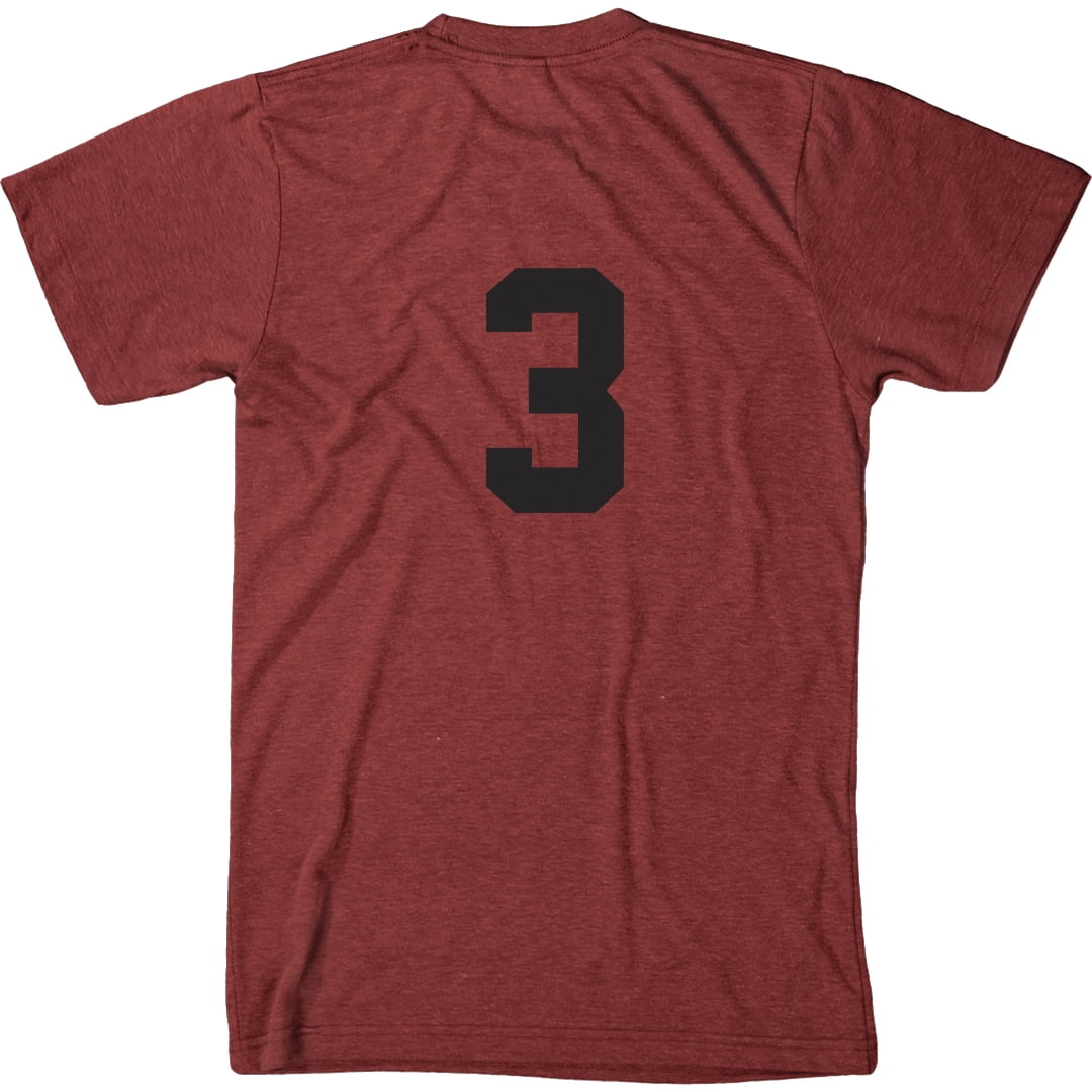Standard Black Jersey Number 3 Men's Modern Fit T-Shirt - Walmart.com