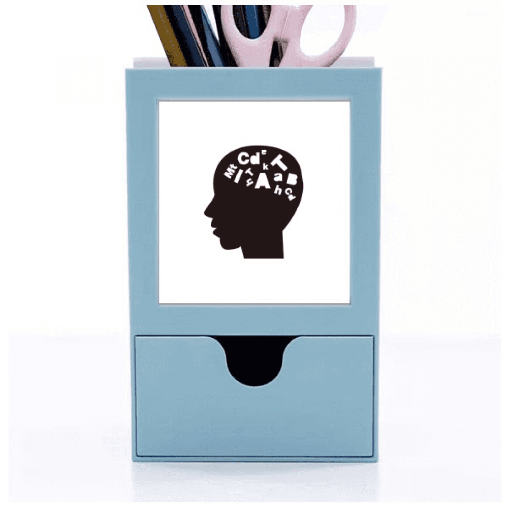 Brain Creates Letter Combinations Desk Supplies Organizer Pen Holder ...