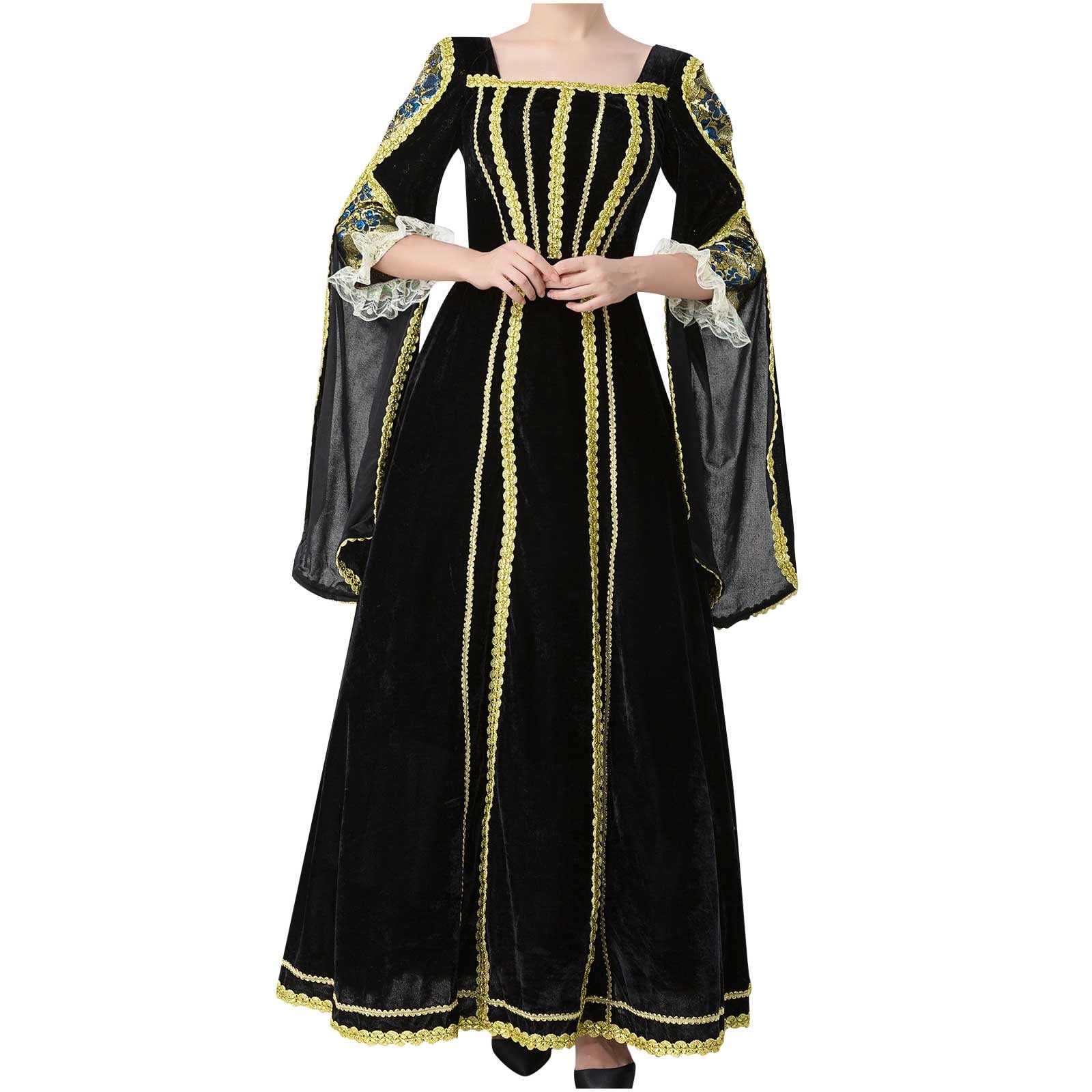 pafei tyugd Victorian Dress Renaissance Costume Women Gothic Witch ...