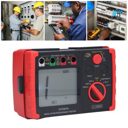 Insulation Resistance Tester, Red Alarm Light Earth Ground Resistance ...