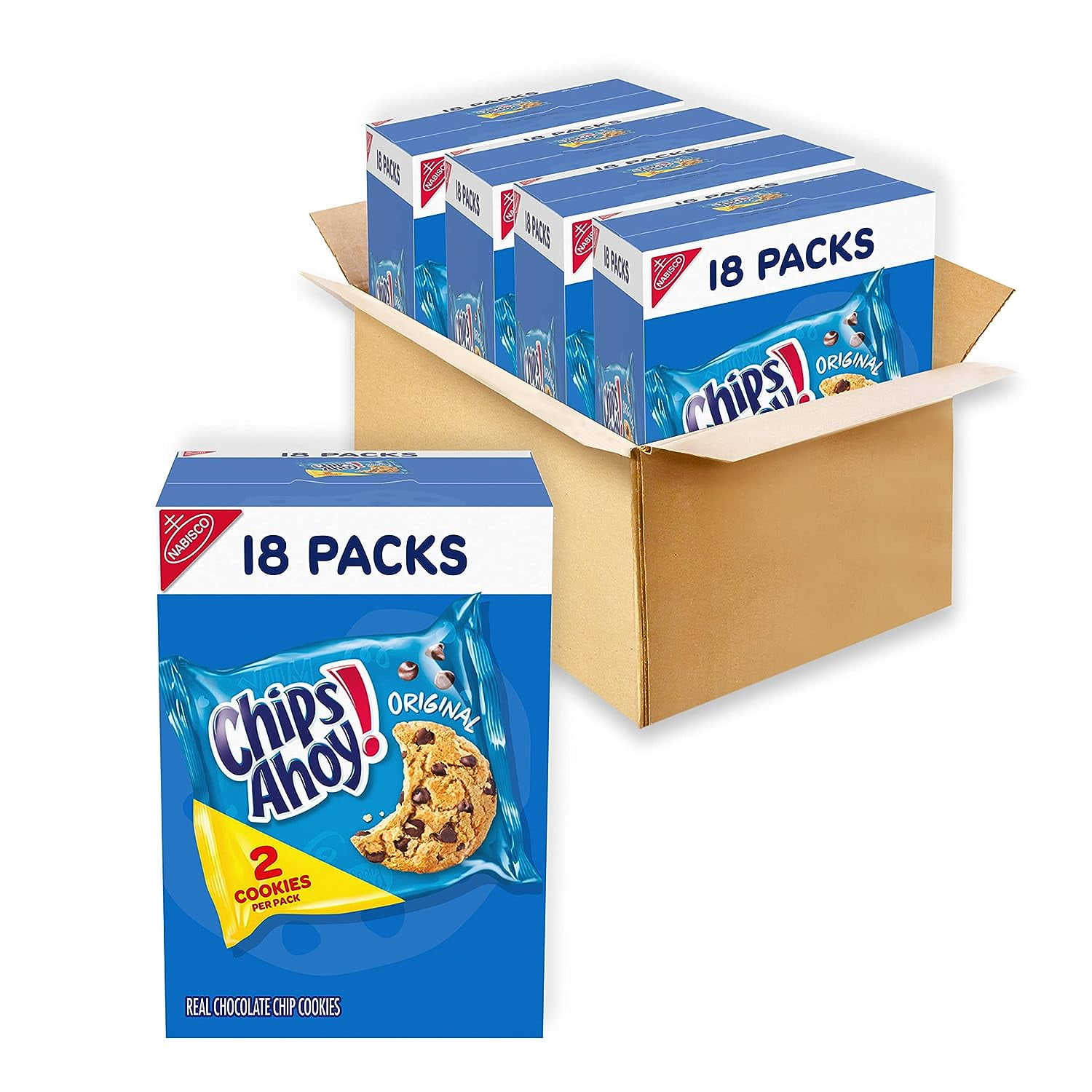 Original Chocolate Chip Cookies, 20 Snack Packs (2 Cookies Per Pack ...