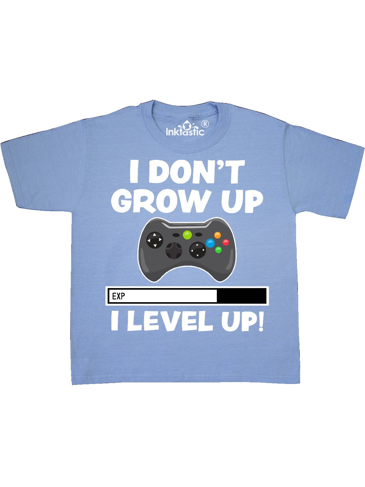 I Dont Grow Up I Level Up With Game Controller Black Youth T Shirt 6497