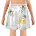 BZSMCE Swim Shorts Astronaut Planet White Background Pattern For Quick ...