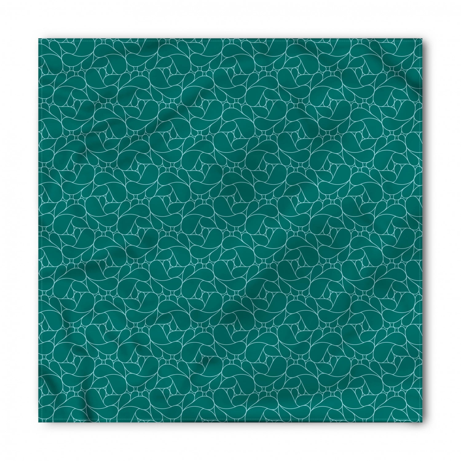 Teal Bandana, Abstract Modern Line Art, Unisex Head and Neck Tie, by ...