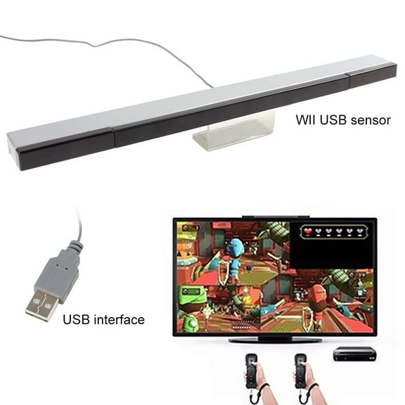 Sensor Bar for Wii, Wireless Wii Sensor Bar, Wireless Infrared Ray ...