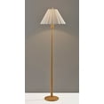 Adesso Scallop 60.75" 3-Way Decorative Wood Floor Lamp with Scalloped ...