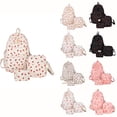 3Pcs Strawberry Print Backpack Set for Women Teens, Large Capacity ...