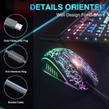 BENGOO Gaming Mouse Wired, USB Optical Computer Mice with RGB Backlit ...